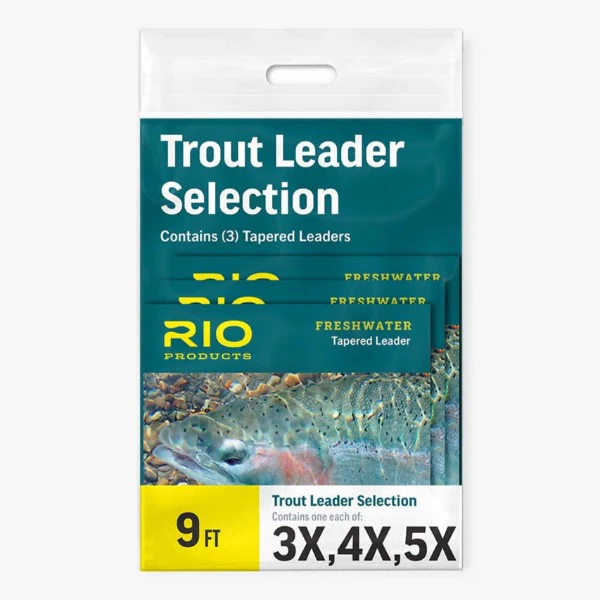 Rio Powerflex Trout Taperad Leader 9ft 3-Pack 3X/4X/5X