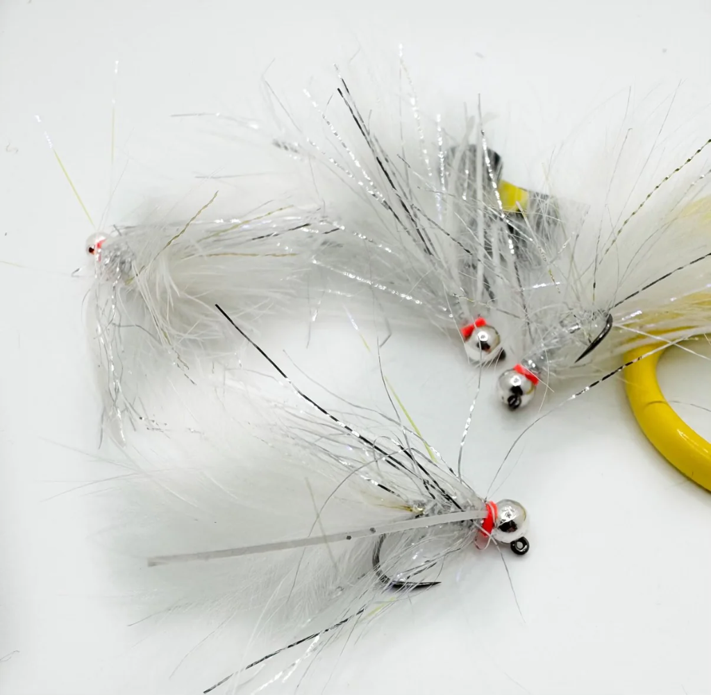 FM Daniel's UV Polar Jig Streamer White Barbless | RiverPeopleGuides
